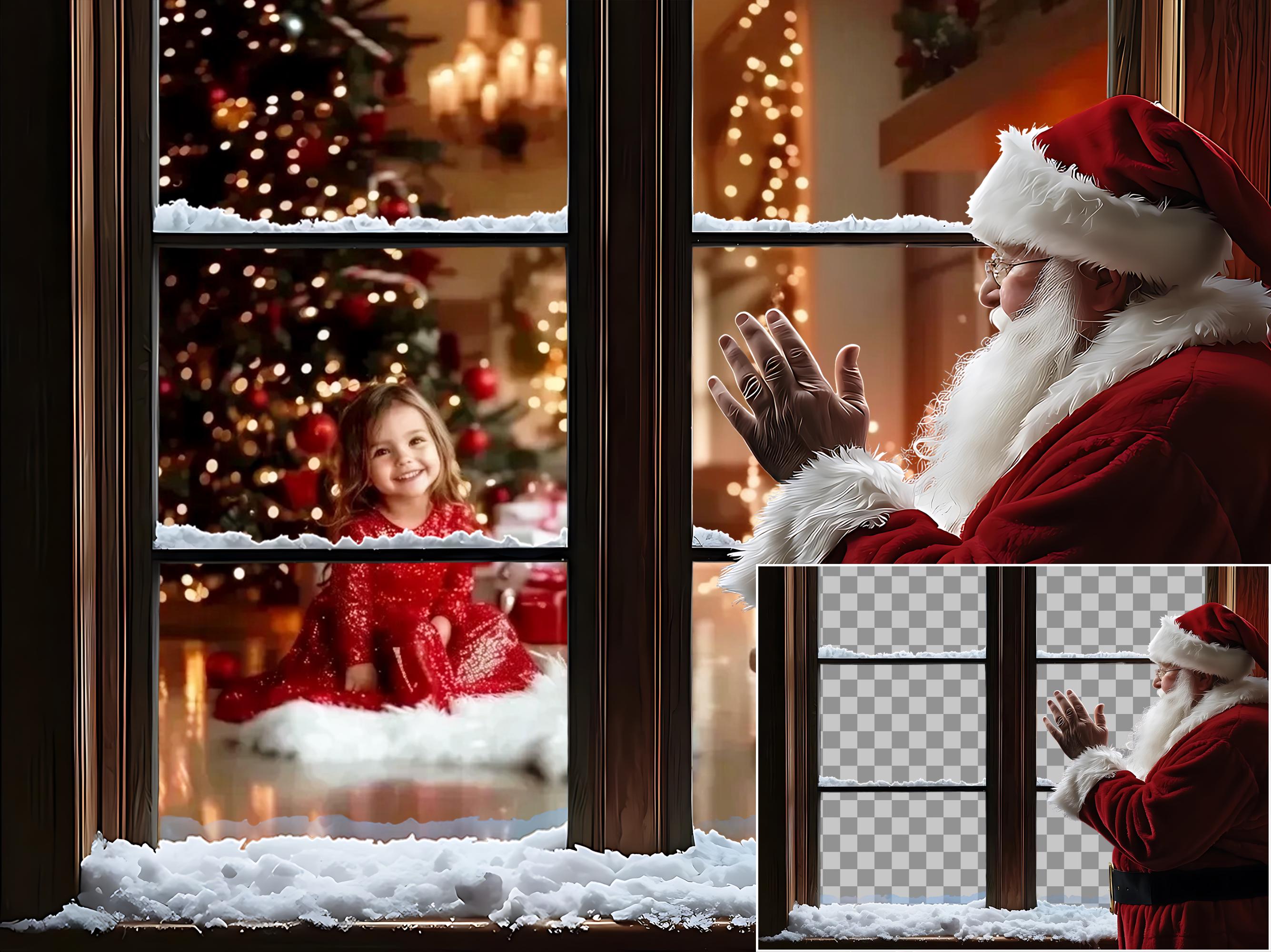 Santa Claus at the Window Overlays Collection • 16 High-res Christmas ...