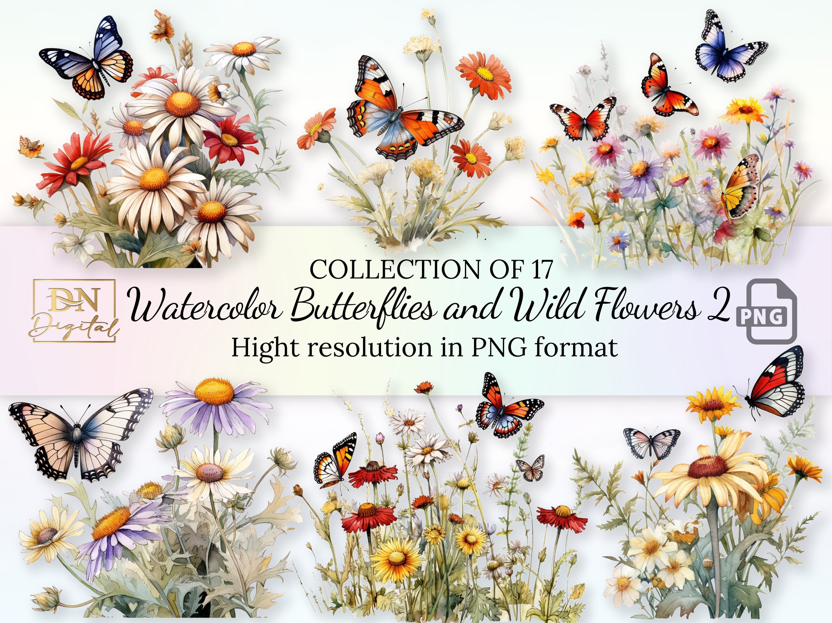 Free Clip Art Butterflies And Flowers