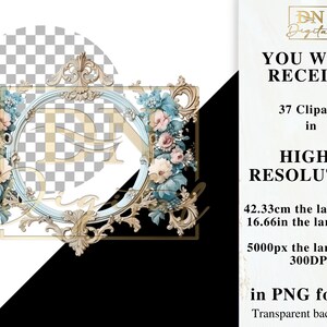 Antique Baby Blue Frames Clipart Collection With Free Commercial ...