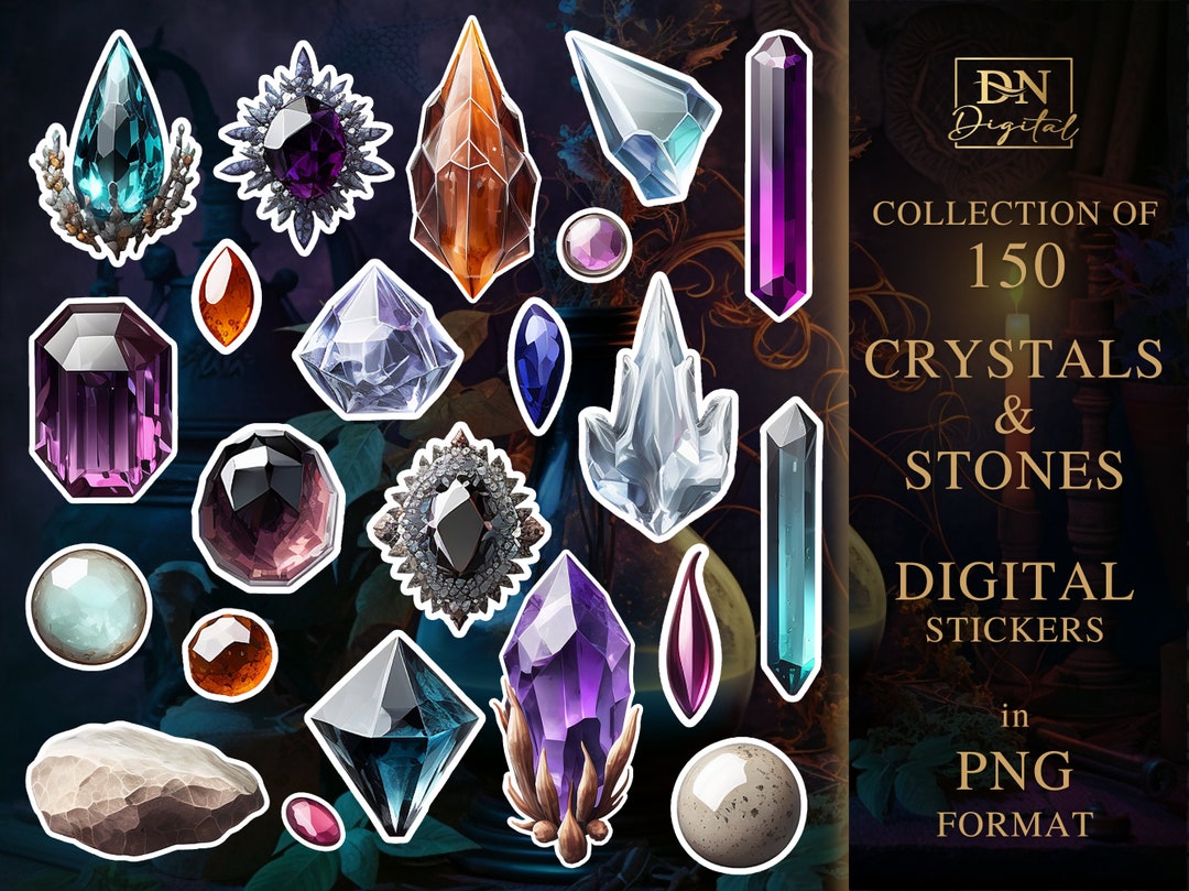 Crystals & Stones Digital Stickers Witchy Digital Stickers - Etsy