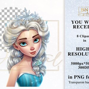 8 Ice Princess Clipart Collection PNG With Transparent Background Hight ...
