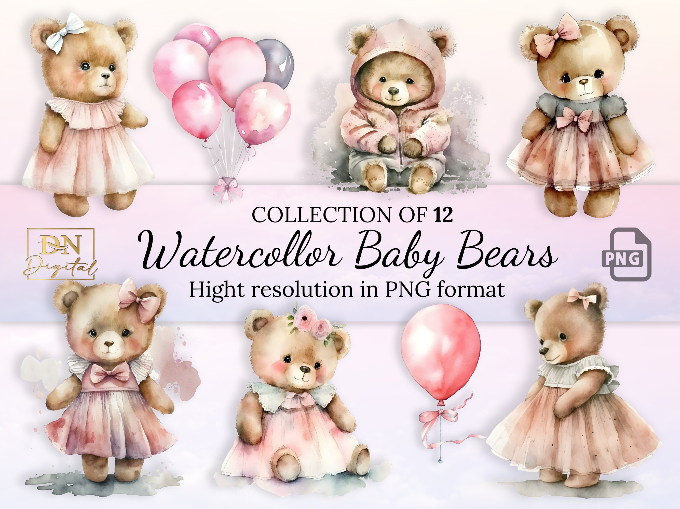 Cute Pink Baby Bears Clipart Beautiful Teddy Bear Clipart for Baby ...