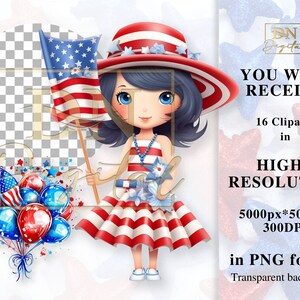 16 Happy 4th of July Kids Clipart Collection With Free Commercial ...