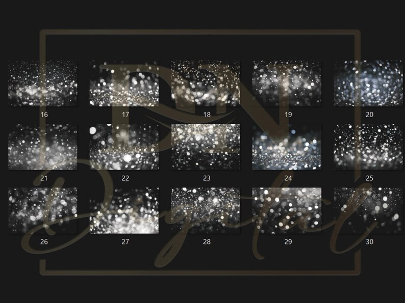 30 Silver Bokeh Lights Overlay/clipart Collection • Winter Canva ...