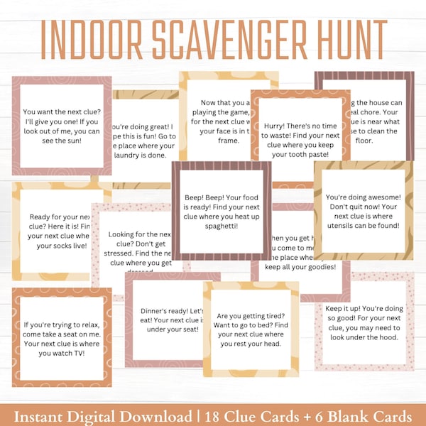 Adult Family Scavenger Hunt - Etsy
