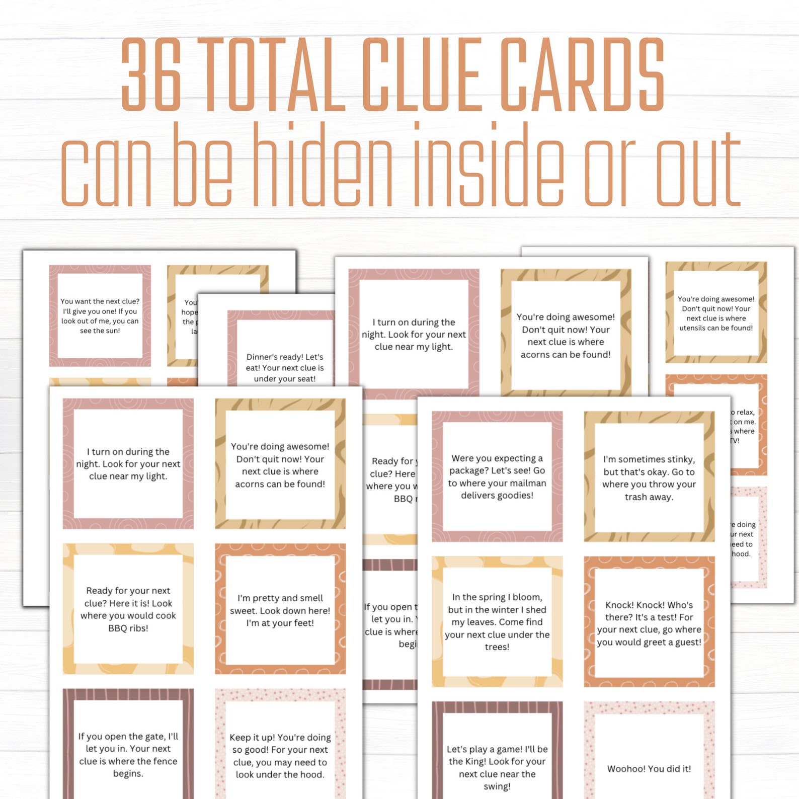 Indoor/outdoor Treasure Hunt Bundle Indoor Treasure Hunt Outdoor ...