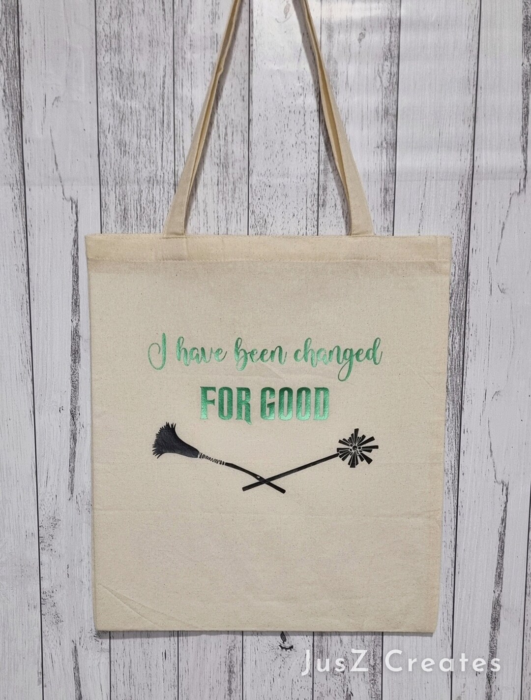 For Good: Wicked Musical-inspired Tote Bag With Broom and Wand - Etsy