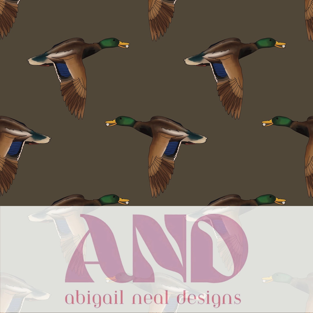Mallard Duck With Golf Ball Seamless Pattern | Hunting Golf Theme | 12 ...
