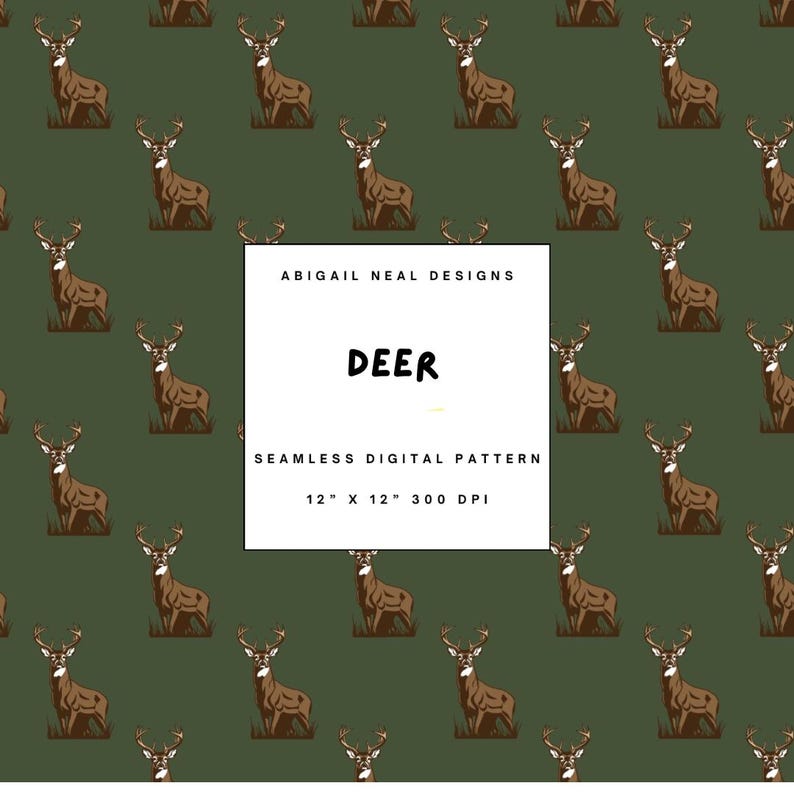 Deer Seamless File - Etsy