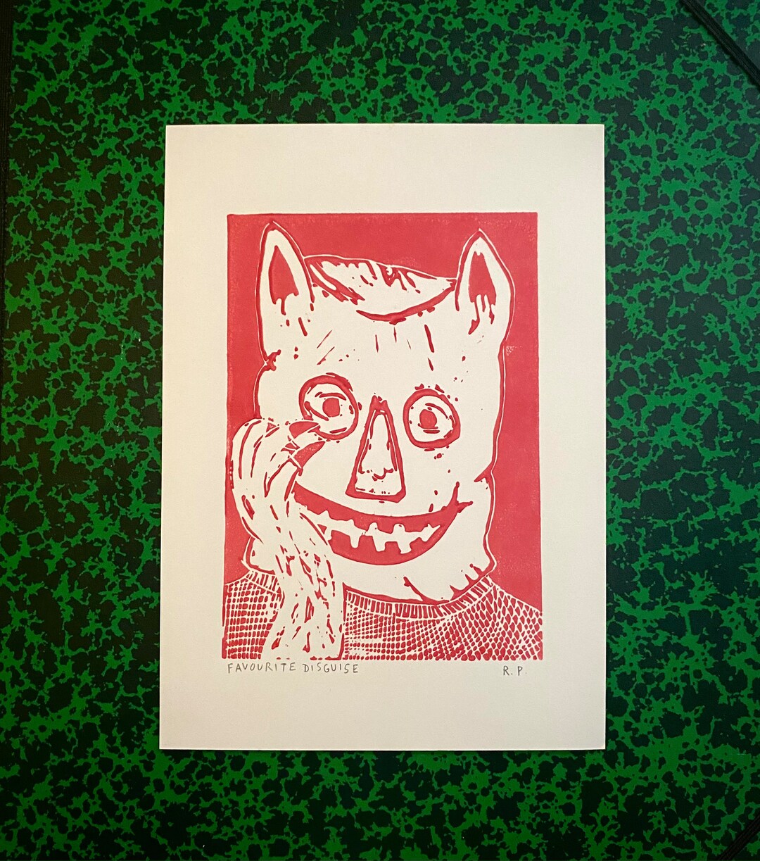 Favourite Disguise Handmade Relief Block Printing Linocut - Etsy