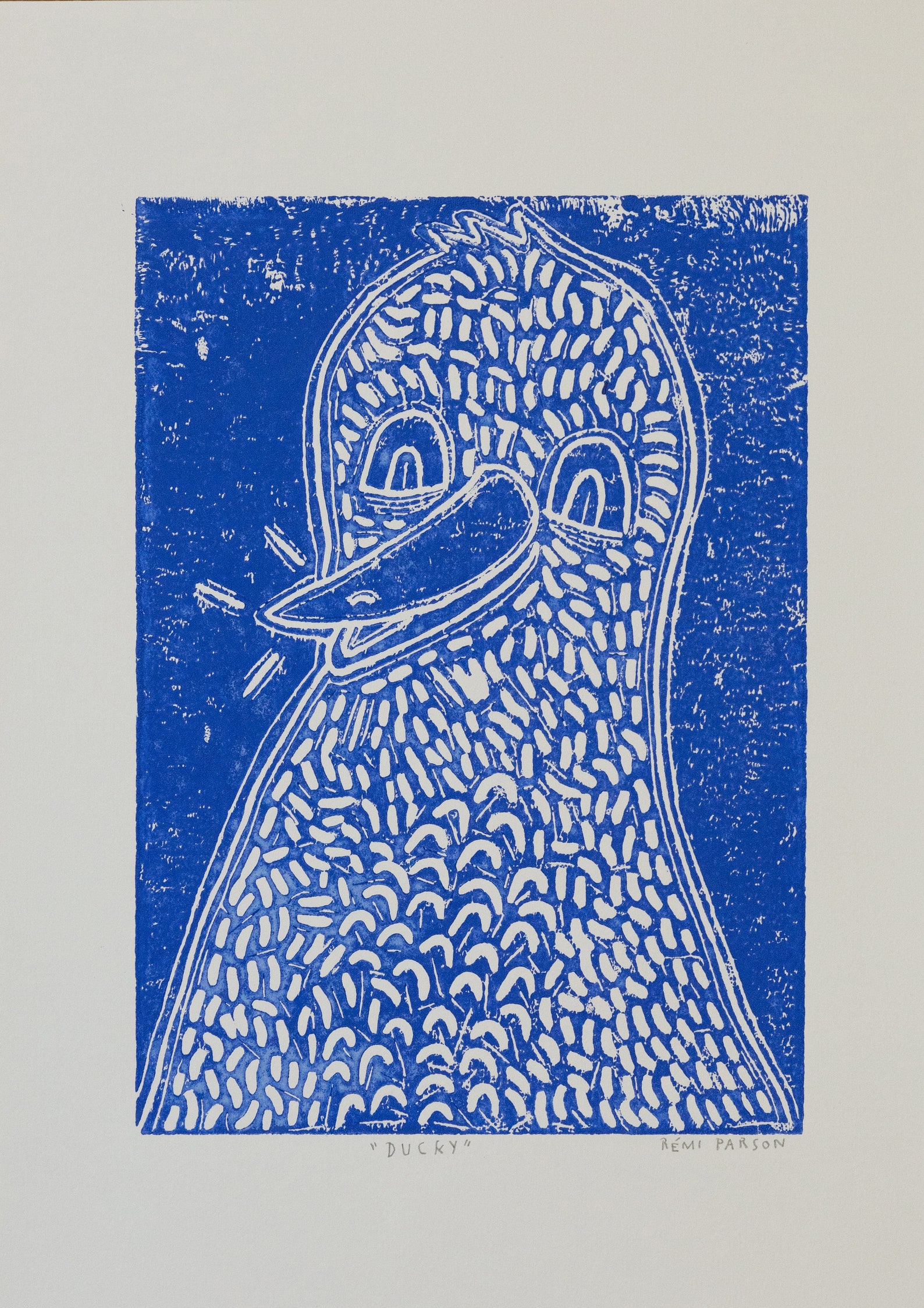 Ducky the Duck Handmade Relief Block Printing Linocut Poster (A3) - Etsy