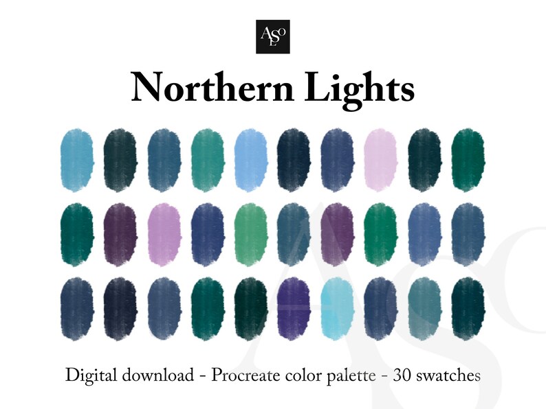 Northern Lights Procreate Color Palette Swatches for Ipad and - Etsy ...