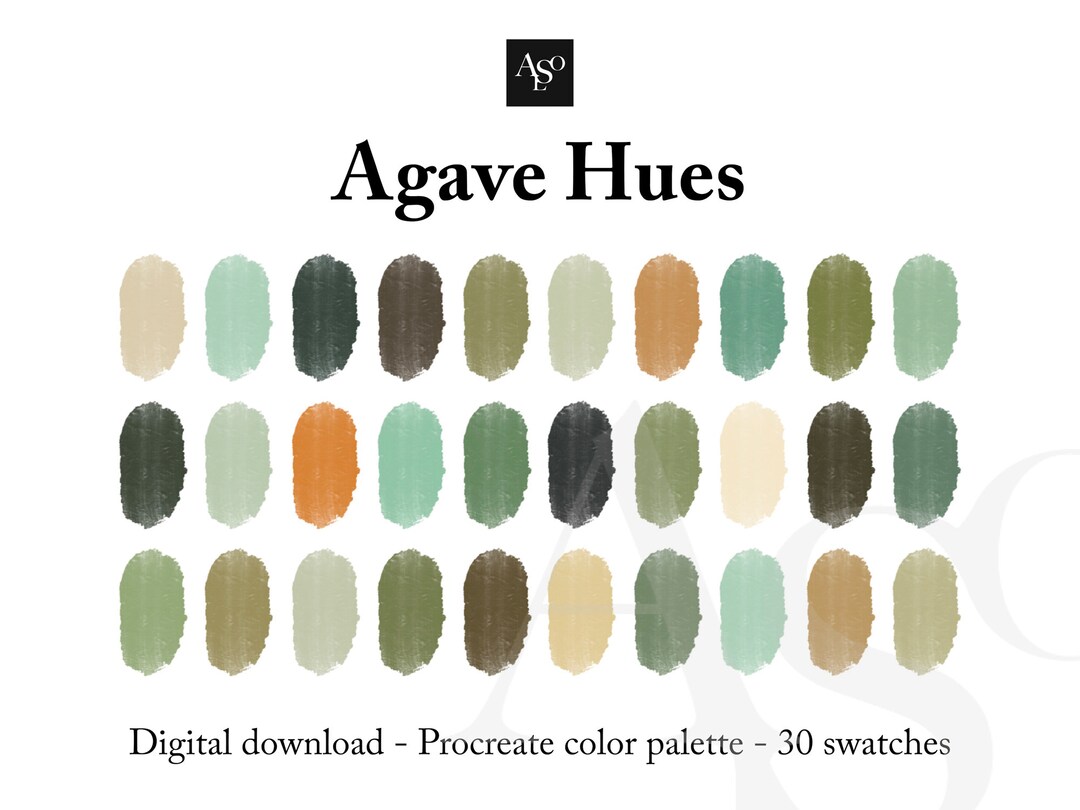 Agave Hues Procreate Color Palette Swatches for Ipad and - Etsy