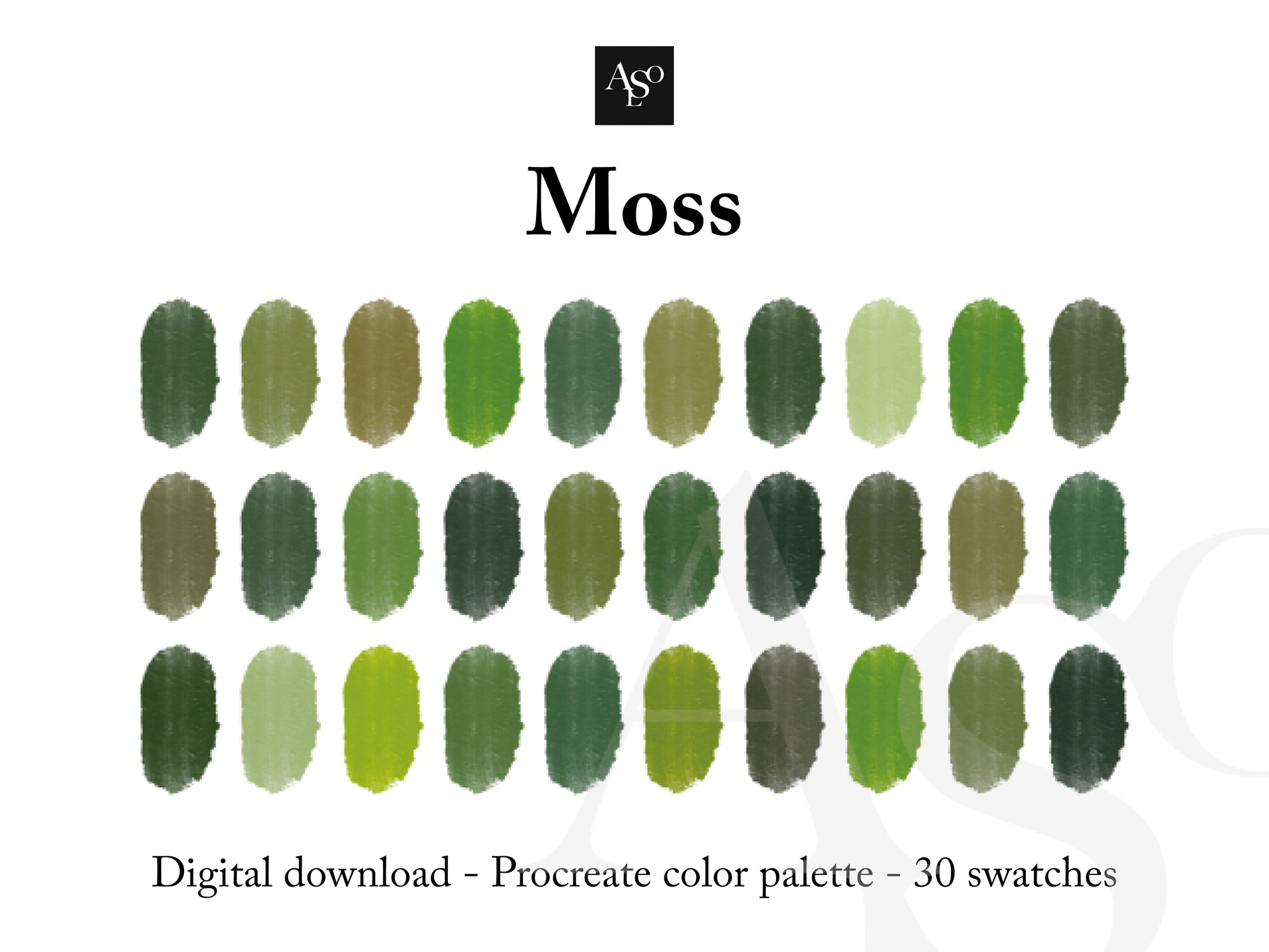 Moss Procreate Color Palette Swatches for iPad and - Etsy Australia