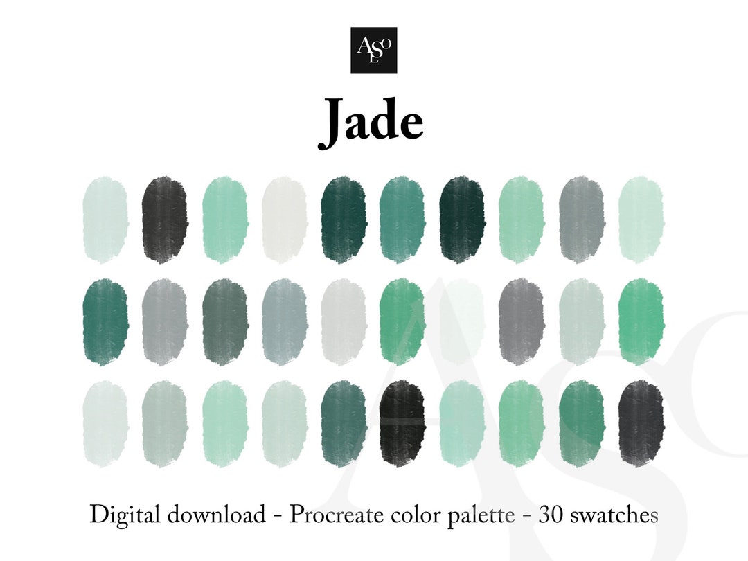 Jade Procreate Color Palette Swatches for Ipad and - Etsy Ireland