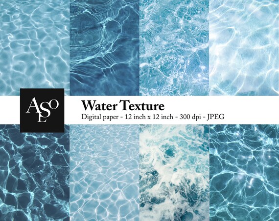 Water Texture Digital Paper for Scrapbooking Design Background - Etsy