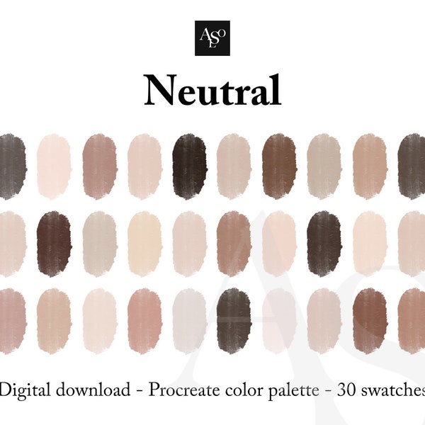 Gray Procreate Palette - Etsy