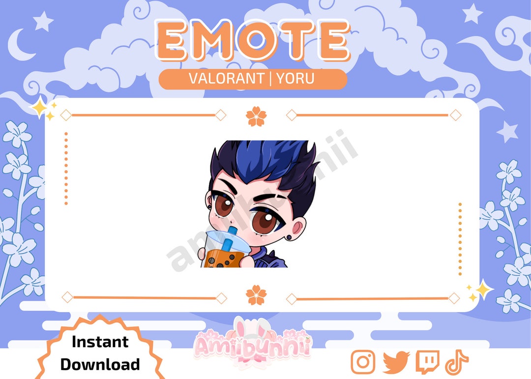 Valorant Yoru Boba Sip Emote Ready to Use Twitch Streamers/ Discord ...
