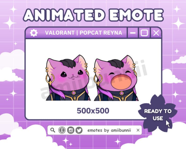 Animated Reyna Popcat - Ready to Use - Valorant Twitch/discord Emote - Etsy