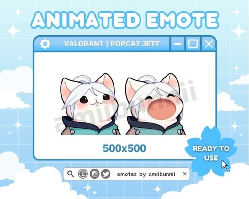 Animated Jett Popcat - Ready to Use - Valorant Twitch/discord Emote - Etsy