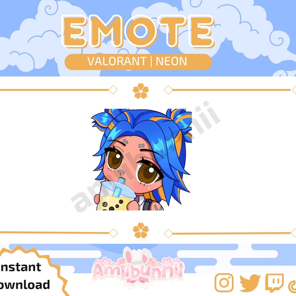 Valorant Neón Chibi - Etsy