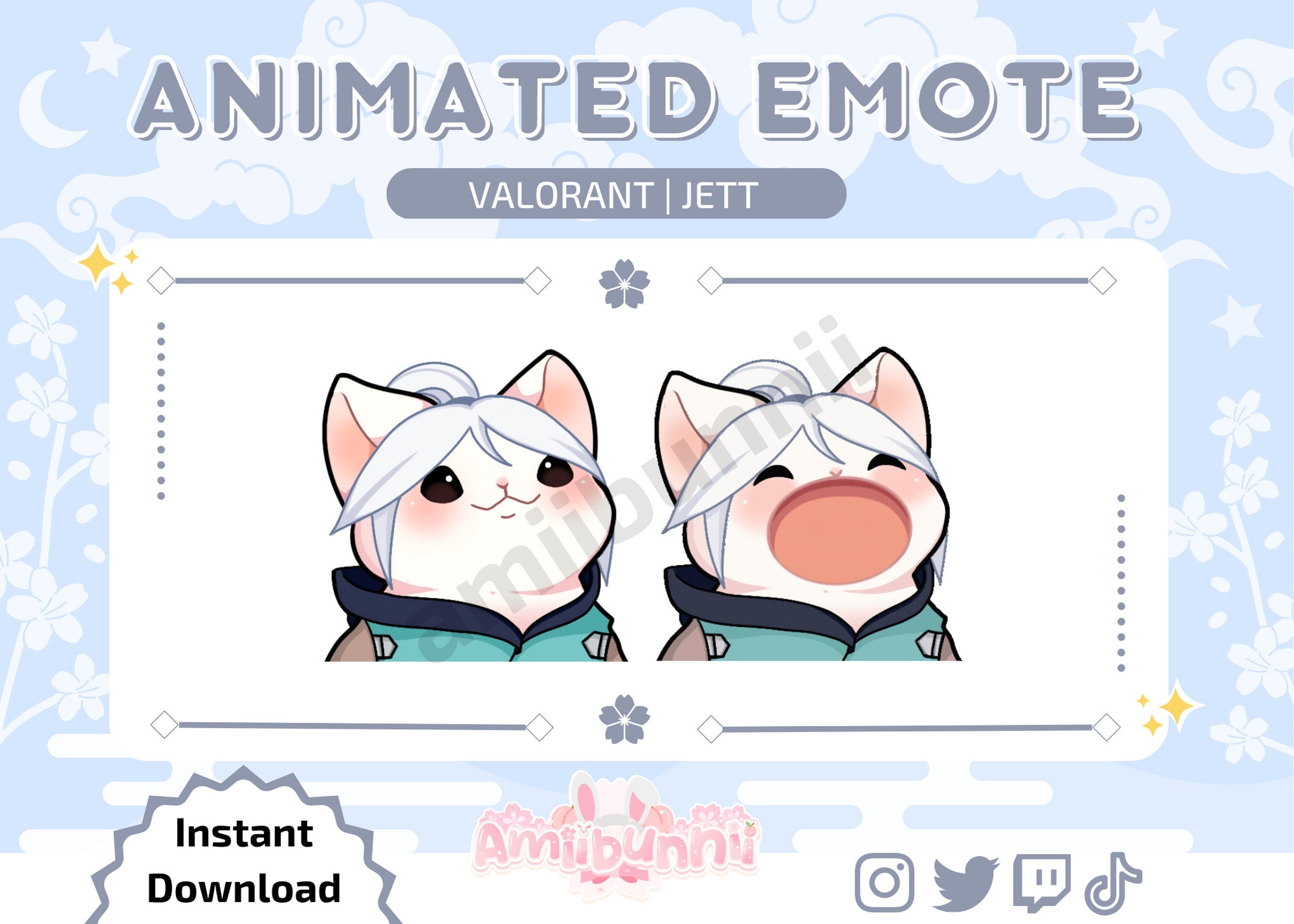 Animated Jett Popcat Ready to Use Valorant Twitch/discord Emote - Etsy