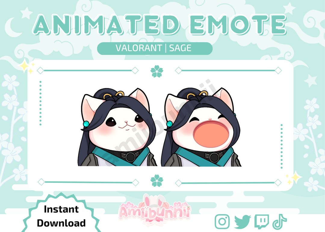 Animated Sage Popcat Ready to Use Valorant Twitch/discord Emote - Etsy