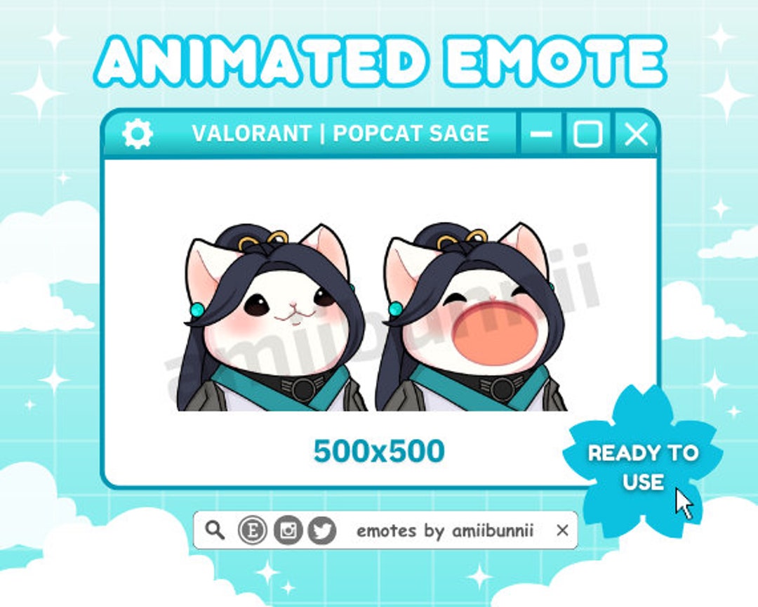 Animated Sage Popcat - Ready to Use - Valorant Twitch/discord Emote - Etsy
