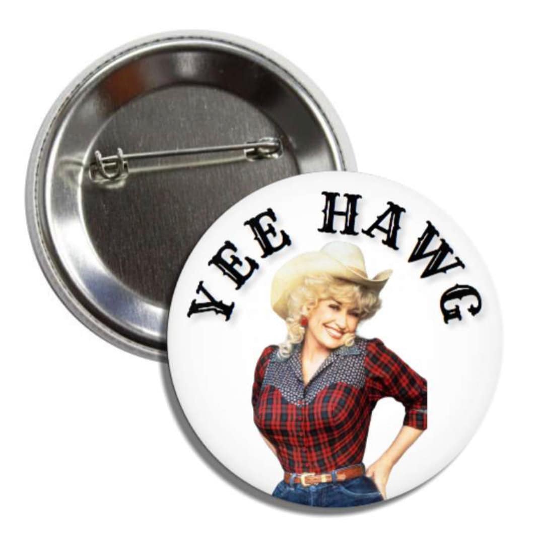Dolly Yeehawg Button - Etsy