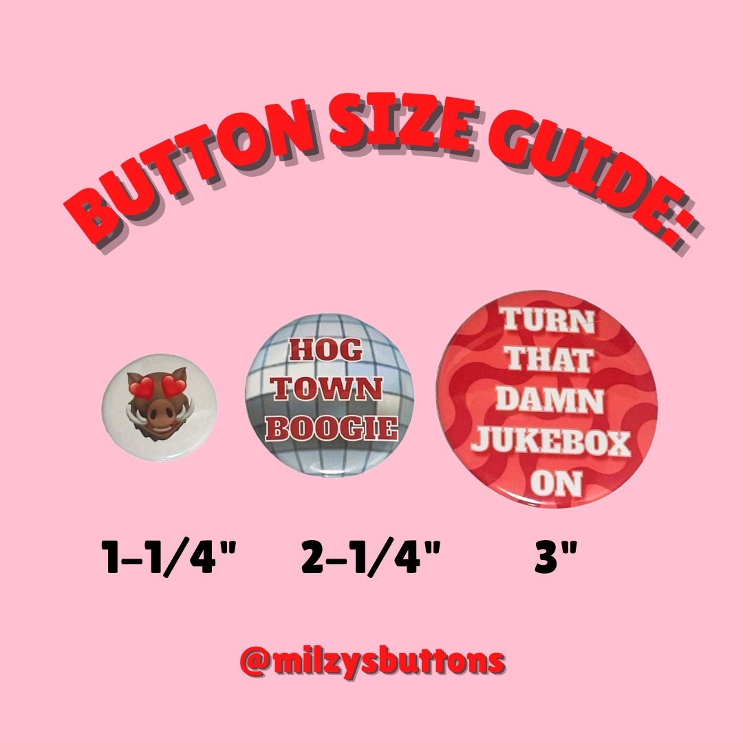 Pre-game Pin-back Button: 2.25" Gameday Accessory - Etsy