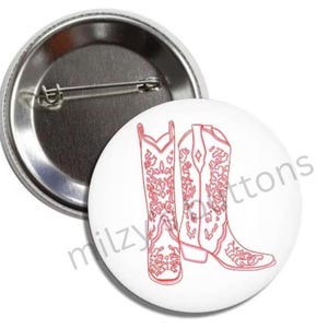 Cowboy Boots Button - Etsy