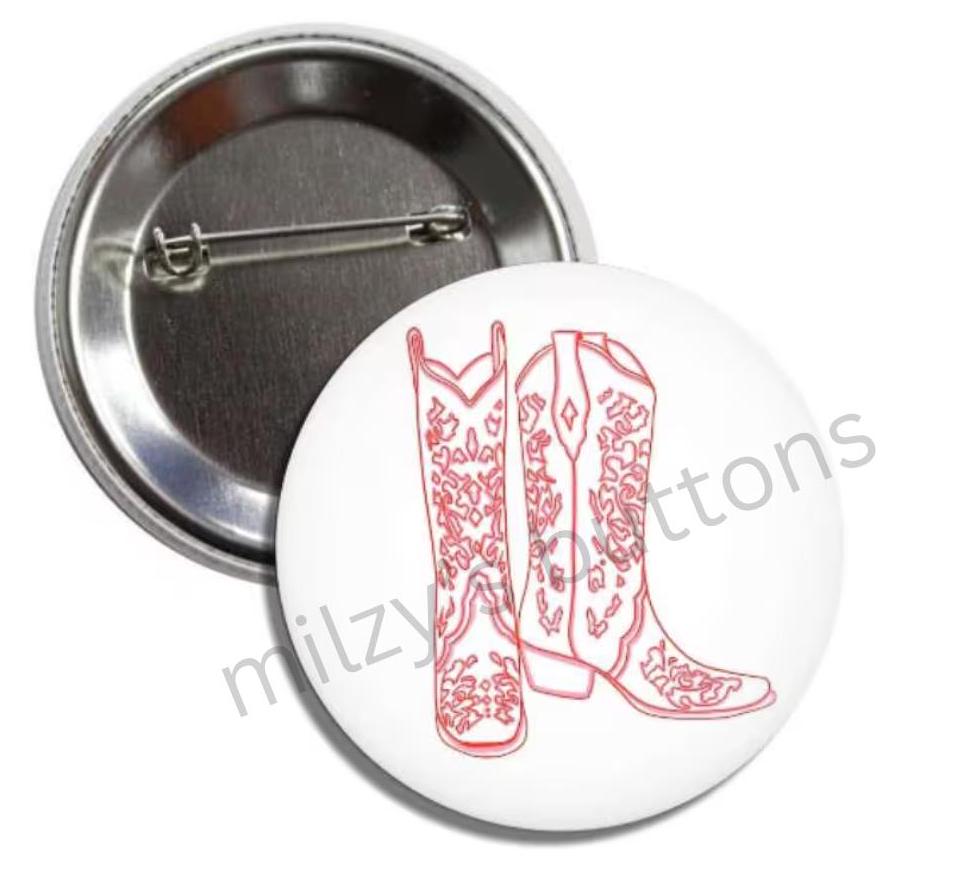 Cowboy Boots Button - Etsy