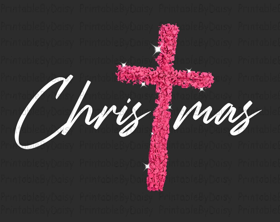 Merry Christmas Cross PNG, Merry Christmas Png, Xmas Holiday Png, Jesus ...