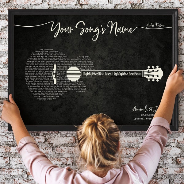 Music Lyrics Wall Art - Etsy