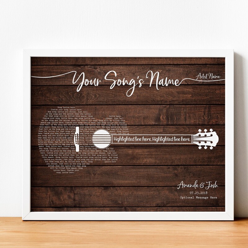 Music Lyrics Wall Art - Etsy