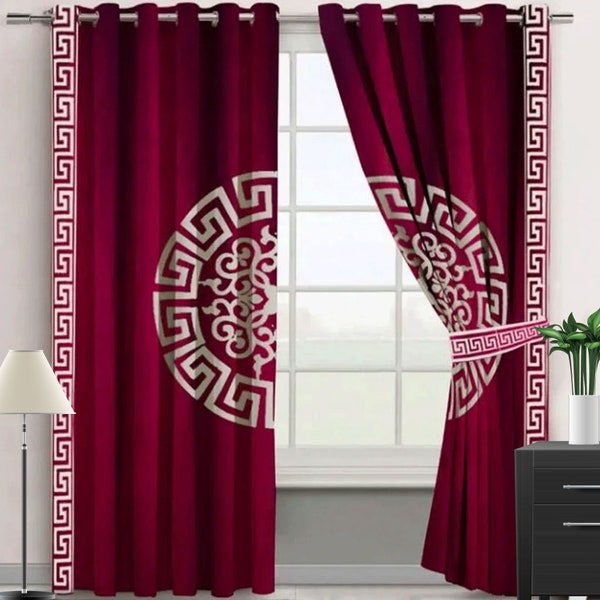 Maroon Sheers Curtains - Etsy