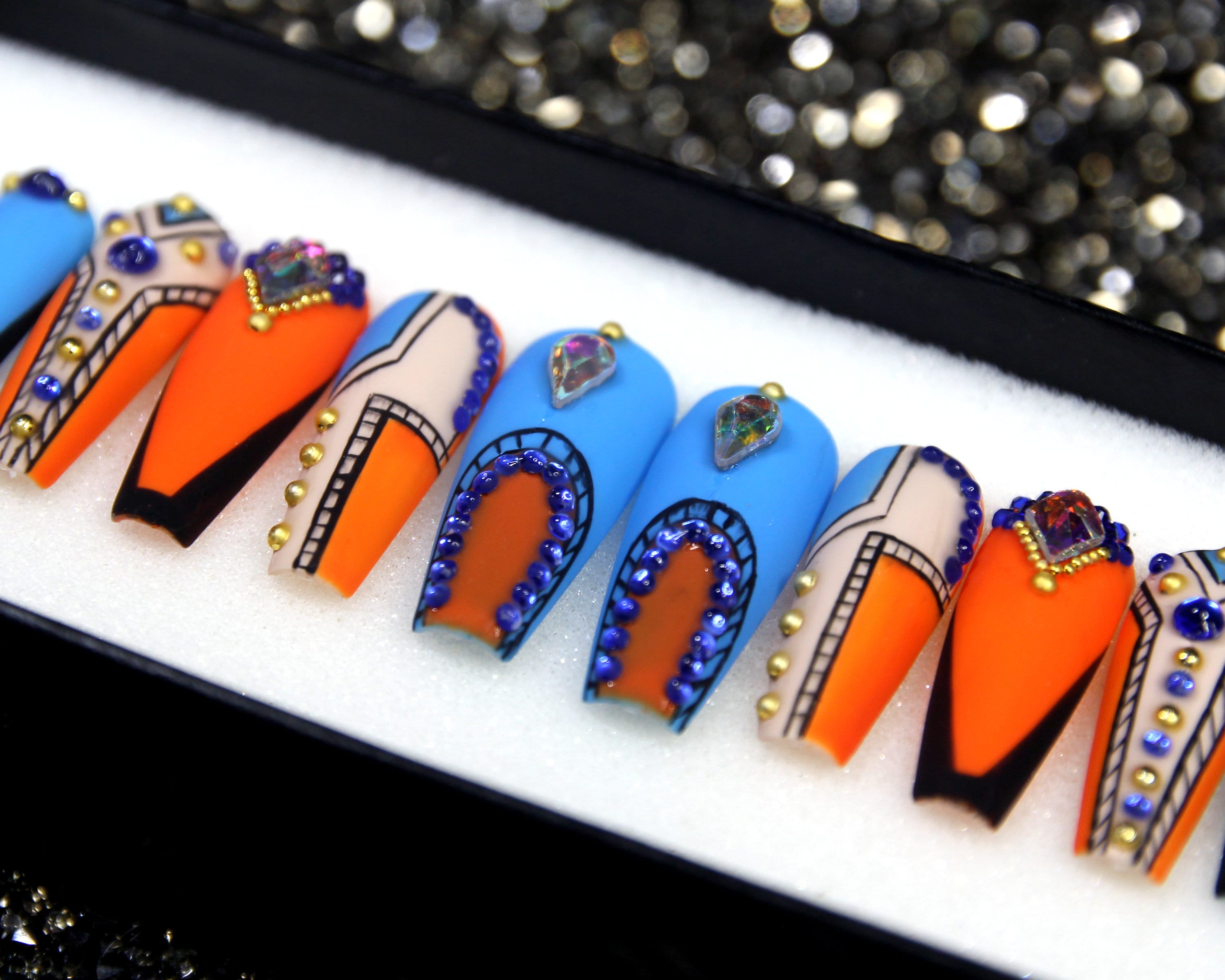 Abstract Press on Nails Beige Luxury Glue on Nails Luxury - Etsy