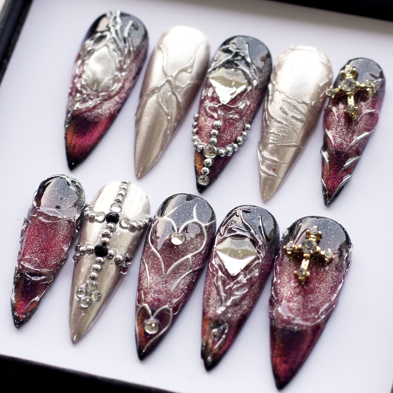 Goth Nails - Etsy