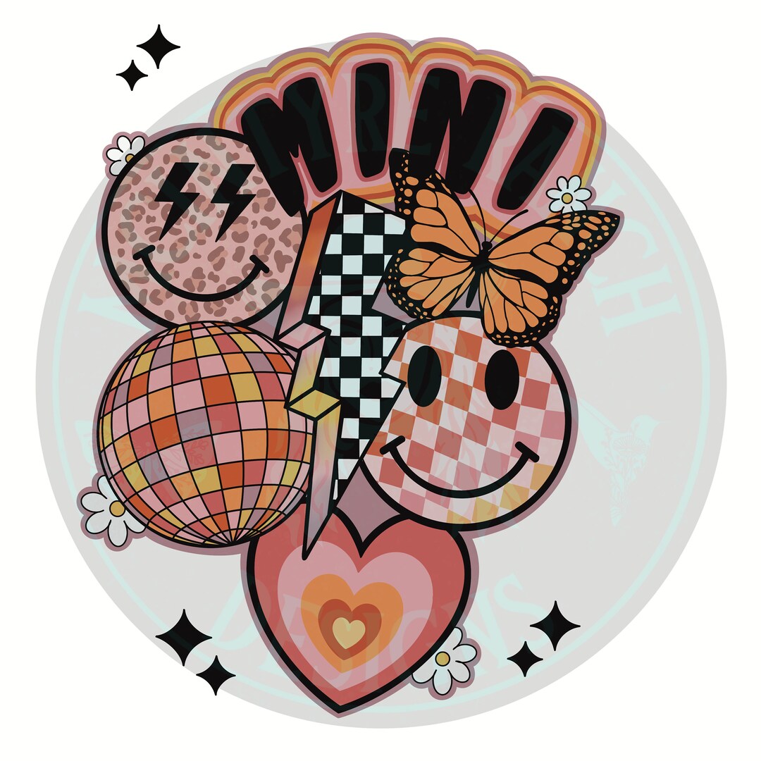 Disco Butterfly Mini | PNG - Etsy
