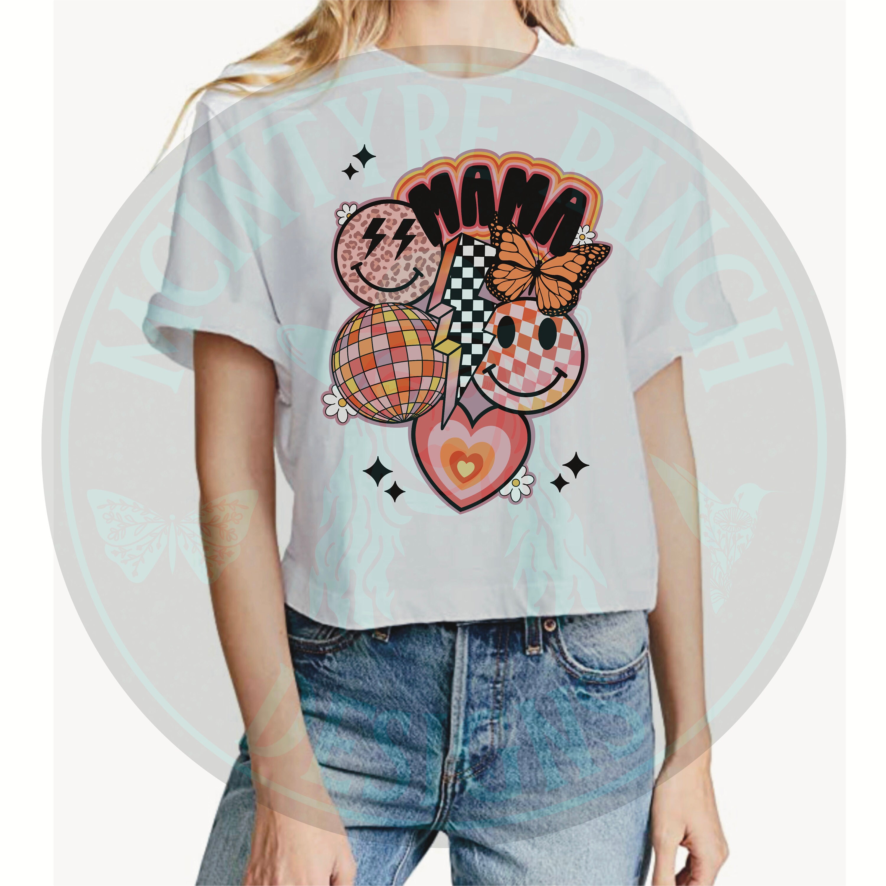 Disco Butterfly Mama | PNG - Etsy