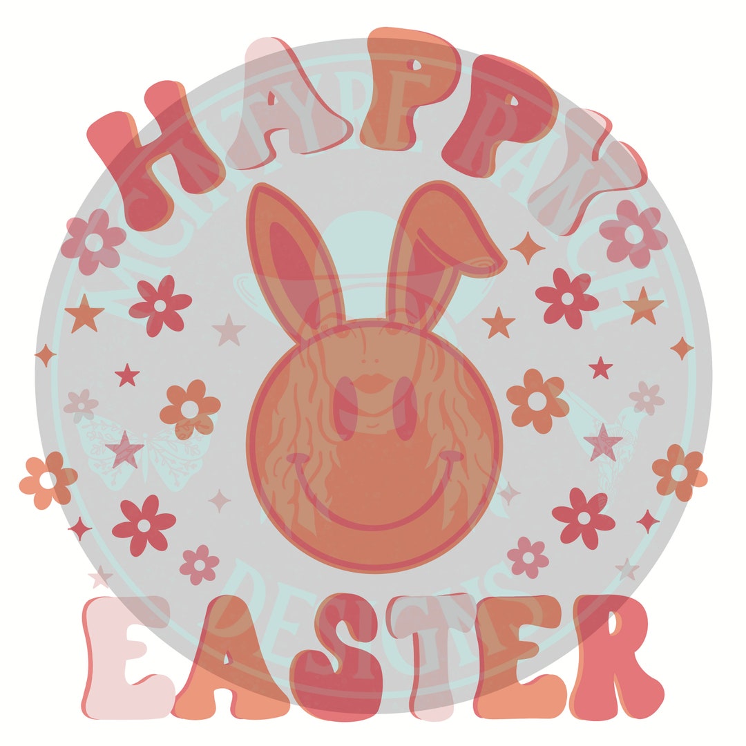 Digital Happy Easter Smiley | PNG - Etsy