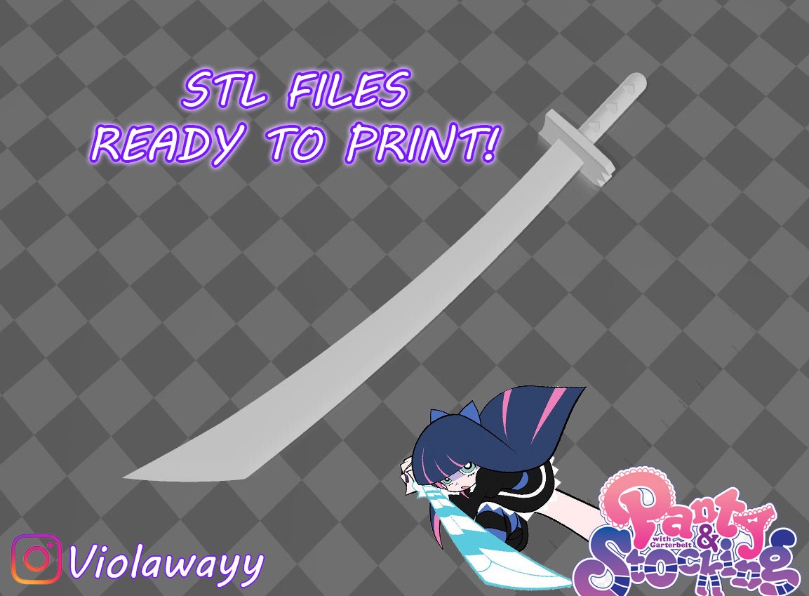 Stocking Sword STRIPES STOCKING SWORD | 3D Printed Kit Etsy