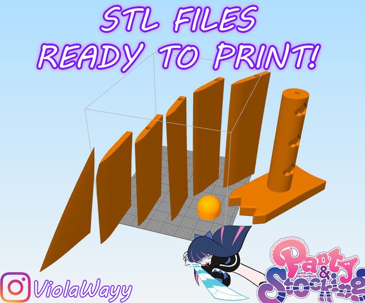 Stocking Sword 3D Model - File Divided for 3D Printing - Panty ...