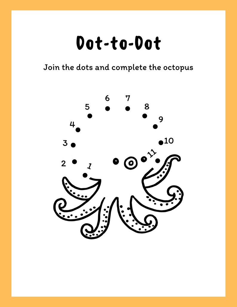Kids Connect the Dots - Etsy