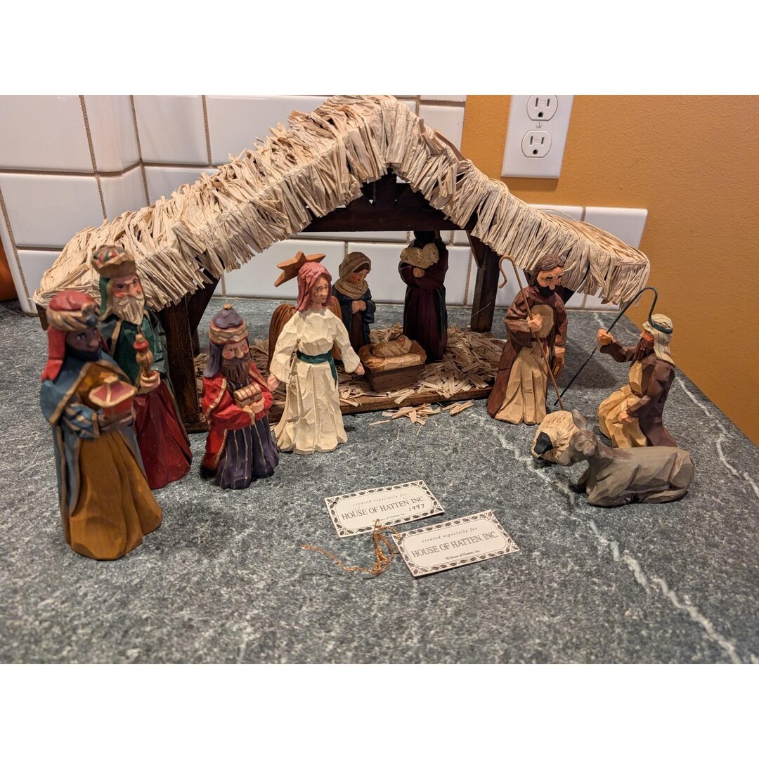 House of Hatten 12pc Nativity Set - 96/97 20x10 Creche Stephanie ...