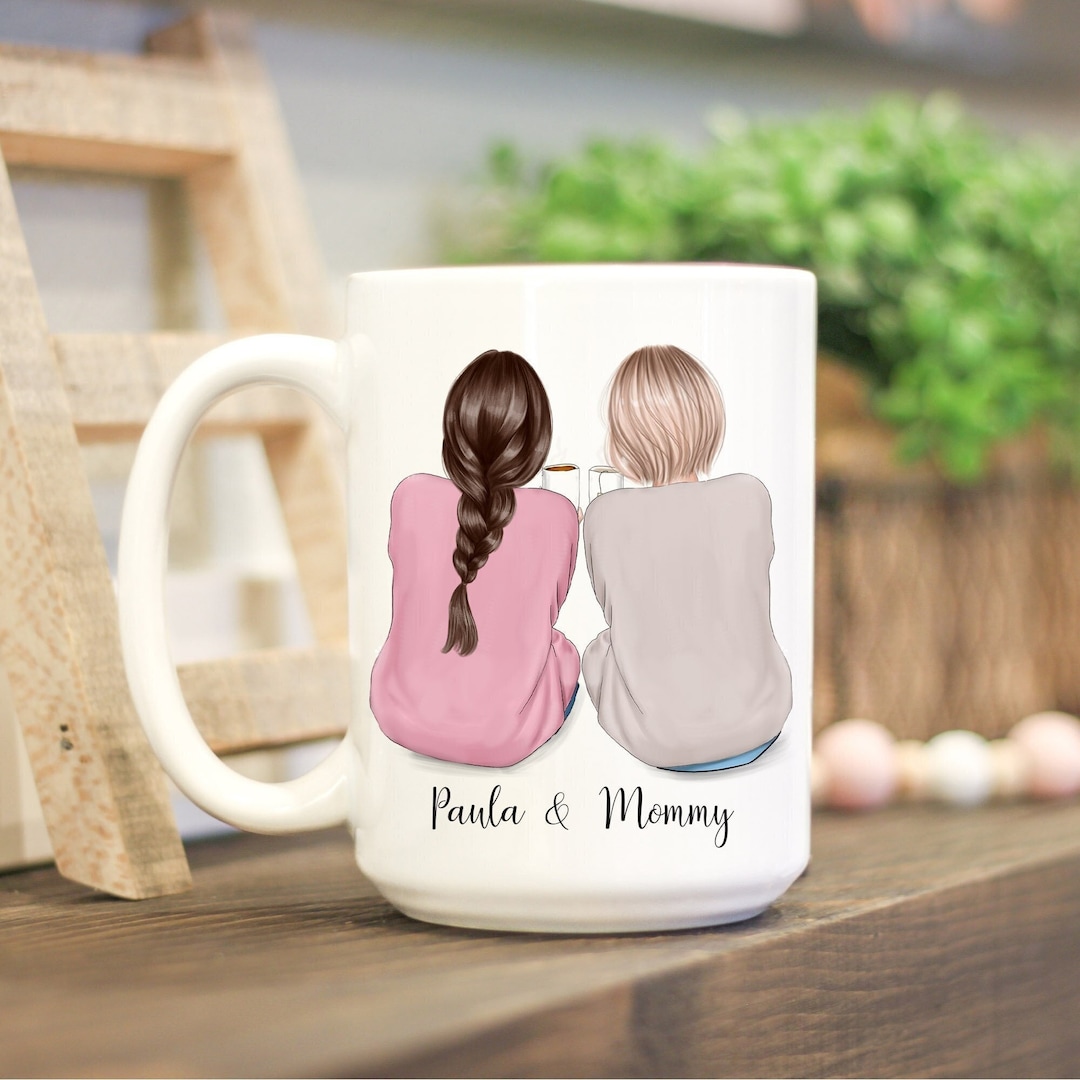Personalized Mom & Daughter Mug - Custom Gift for Mom, Unique Daughter ...