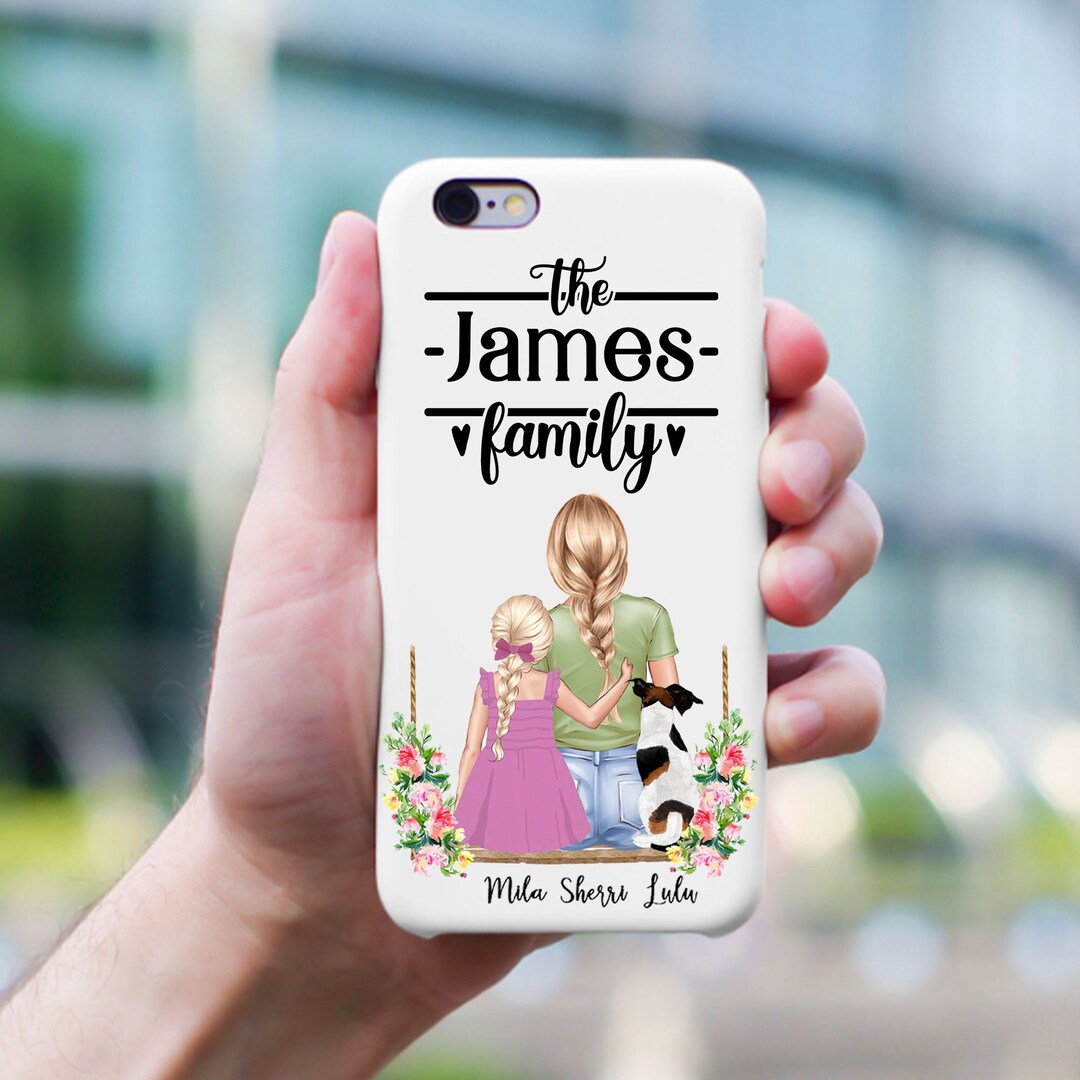Personalized Family and Pet Phone Case, Custom Mother’s Day Gift ...