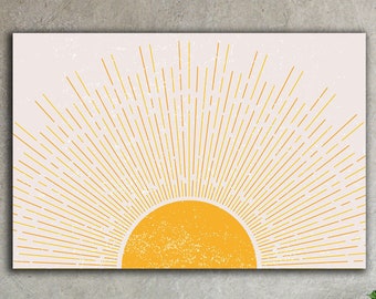 Sun Canvas Wall Art - Etsy