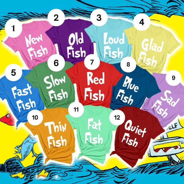 Red Fish Blue Fish Shirt - Etsy