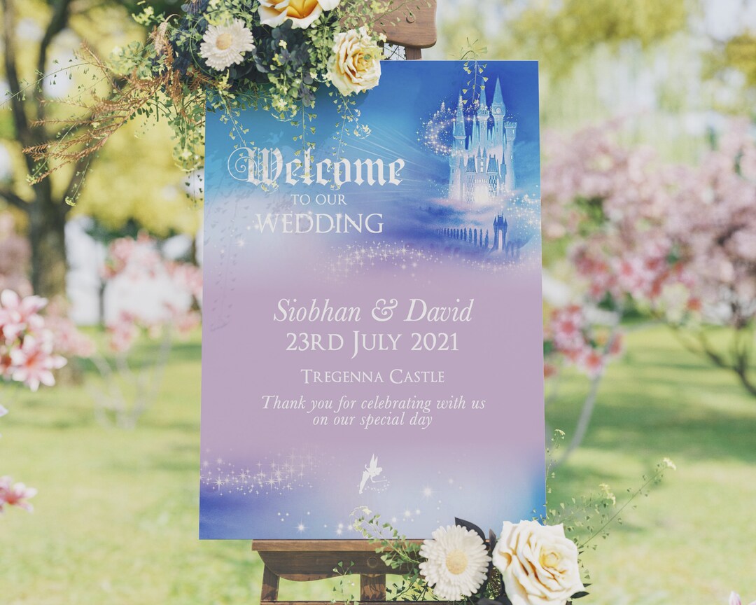 Fairytale Castle Wedding Welcome Sign Welcome Wedding Sign Fairytale ...